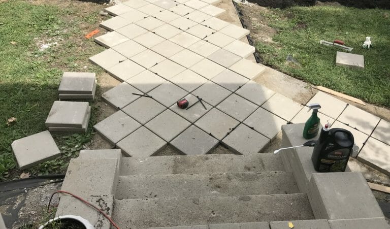 DIY: How To Install Pavers Over Old Concrete | Beginning in the Middle